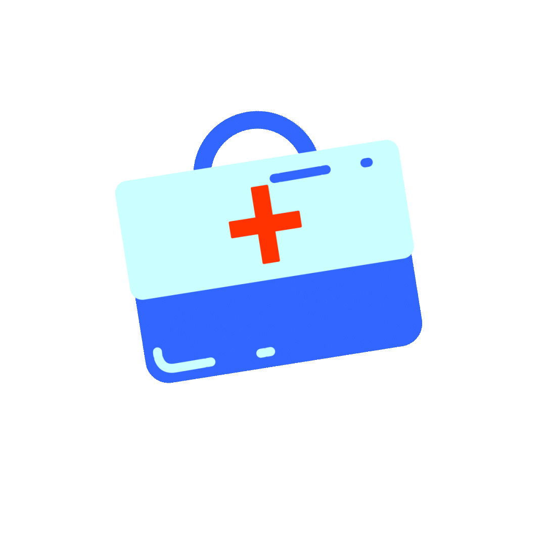 Blue white bag red cross - Elements | CandyMustache