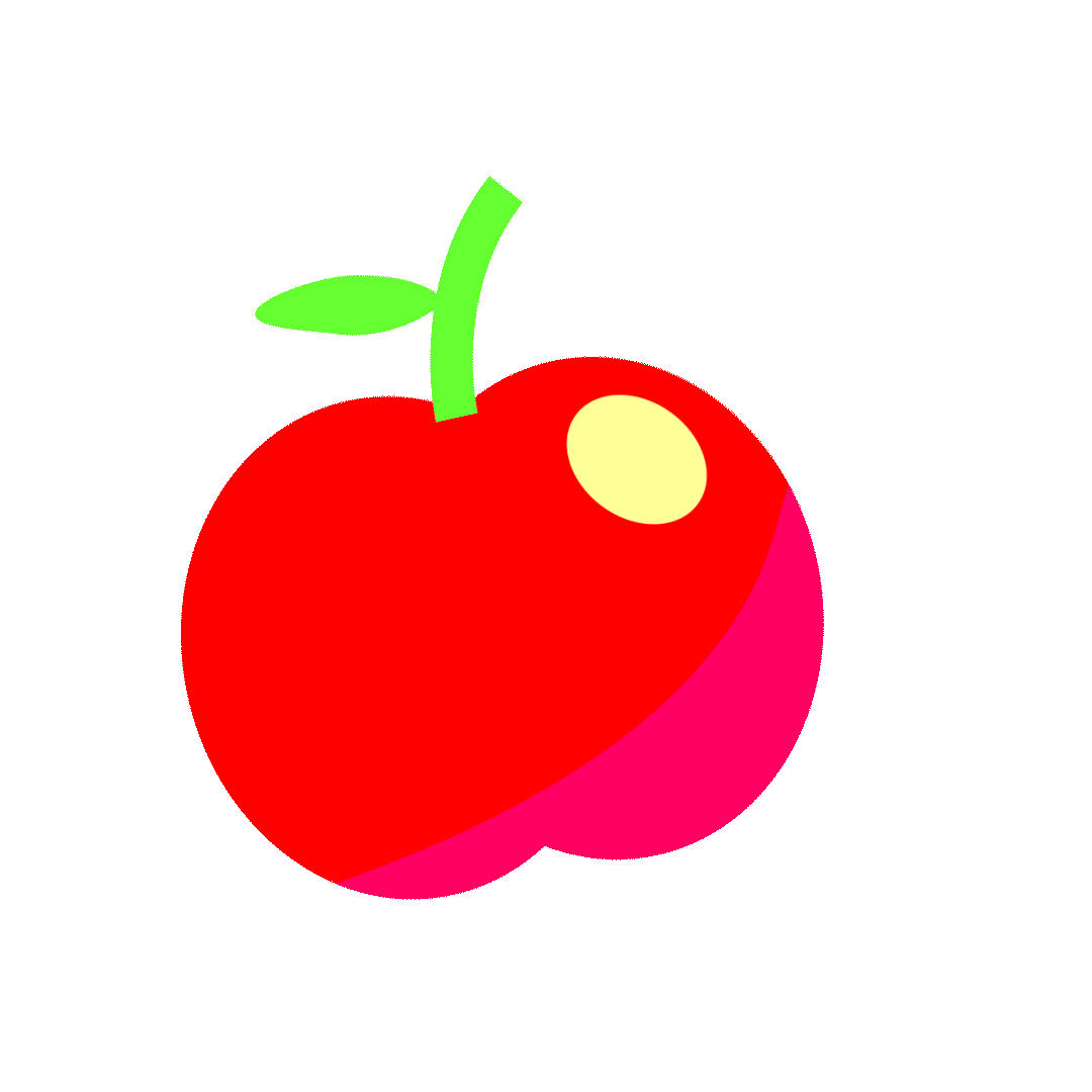 Red apple green stem - Elements | CandyMustache